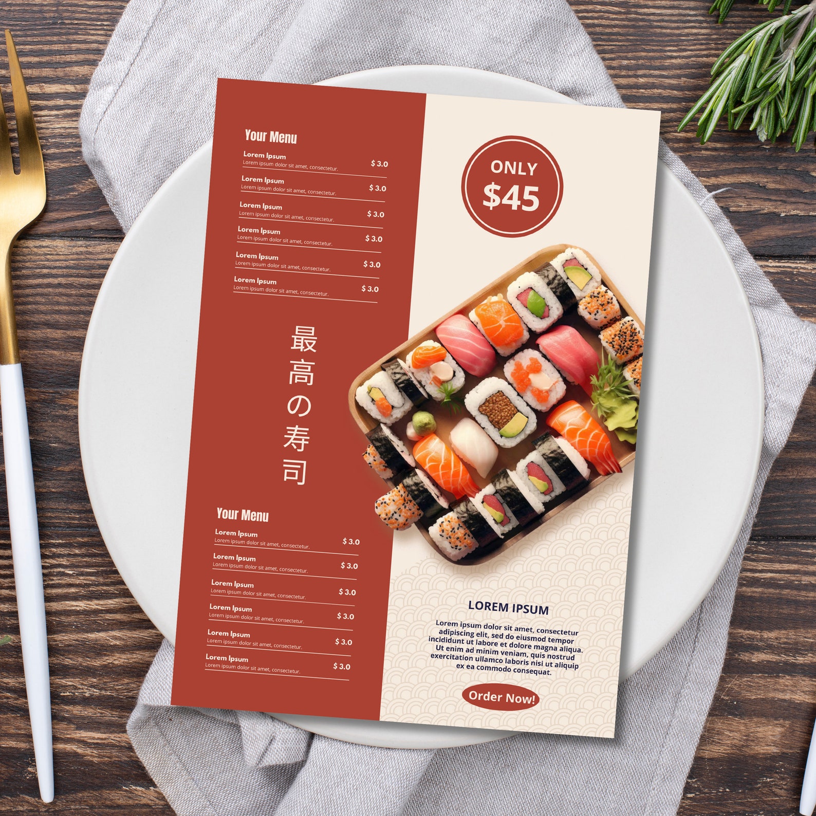 Minimal Restaurant Menu | Menu Template | Price List | Minimalist Menu ...