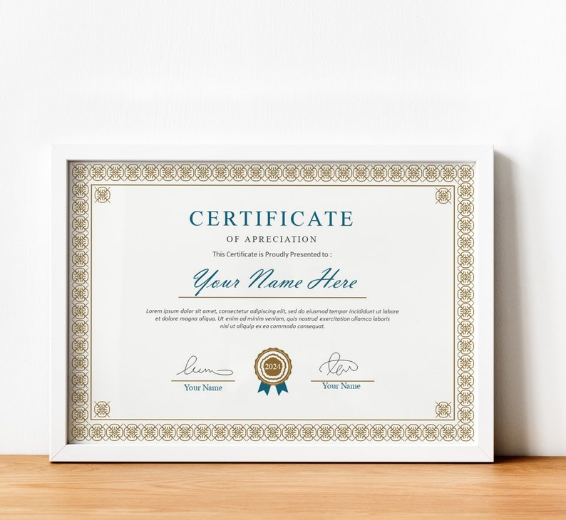 Minimal Certificate Template | Company Certiticat | Powerpoint Certi ...