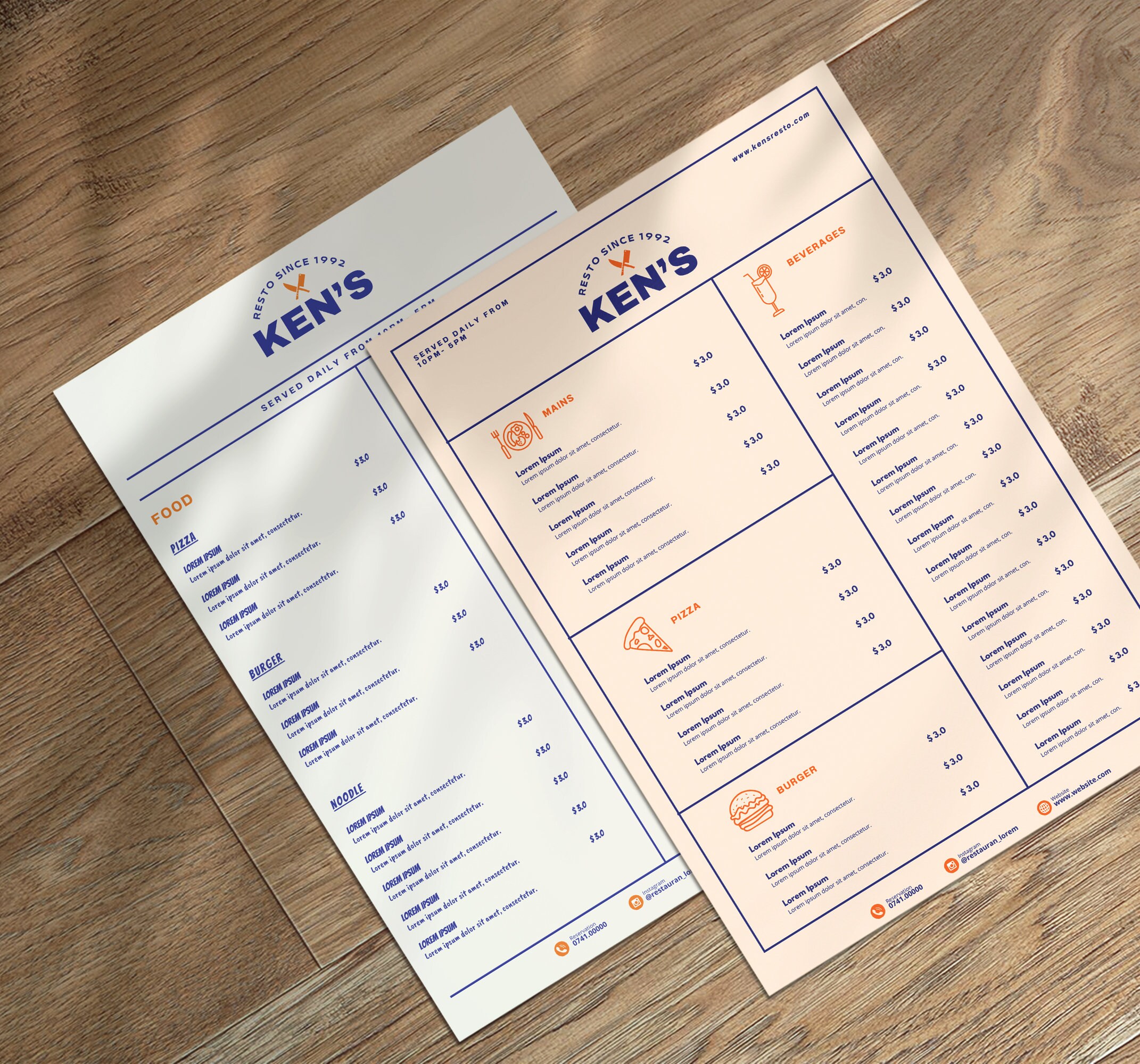 Restaurant Menu Book Menu Template Price List Minimal Menus Canva ...