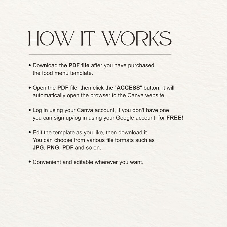 Clean Restaurant Menu | Menu Template | Price List | Minimalist Menu ...