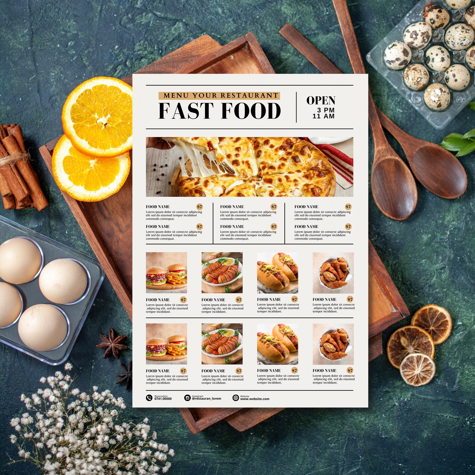 Minimalist Restaurant Menu Menu Template Price List Minimalist Menu ...