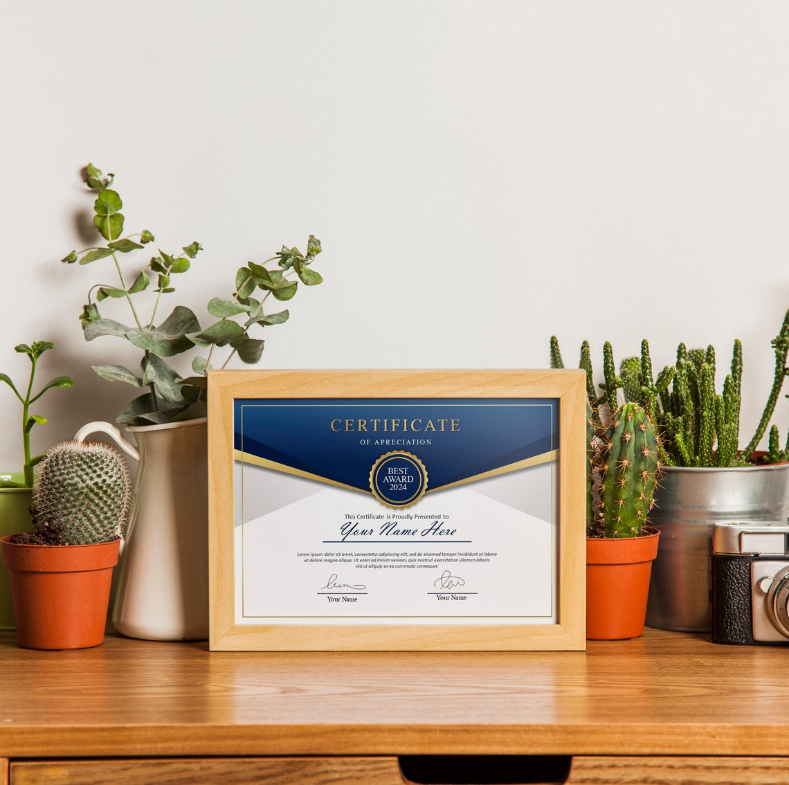 Certificate Template Powerpoint Editable Certificate Achievement Award ...