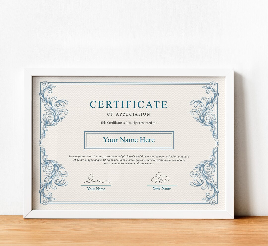 Swirl Certificate Template | Company Certiticat | Powerpoint Certi | of ...