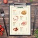 Cream Restaurant Menu Menu Template Price List Minimalist Menu Canva ...