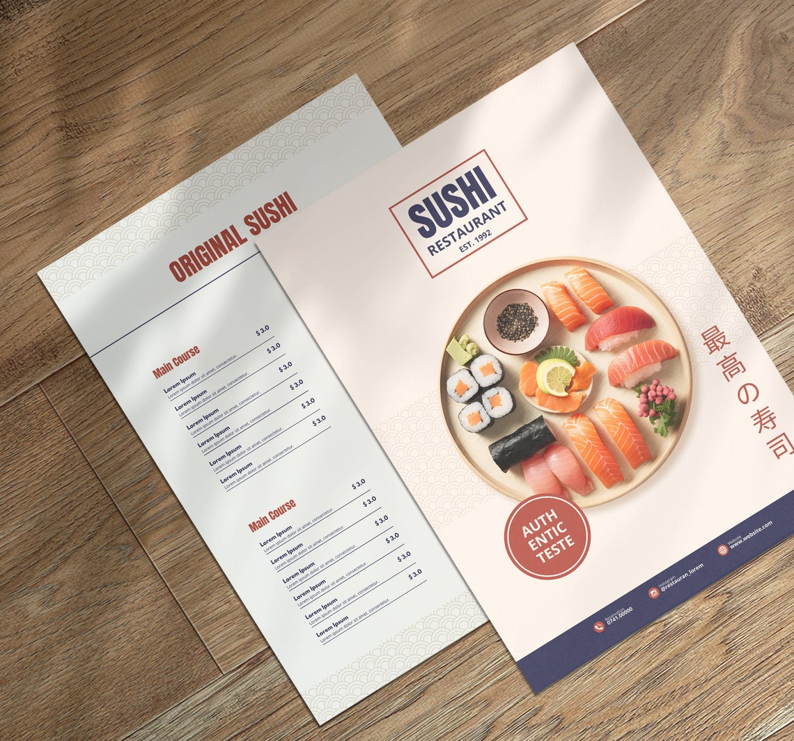 Minimal Restaurant Menu Menu Template Price List Minimalist Menu Canva ...