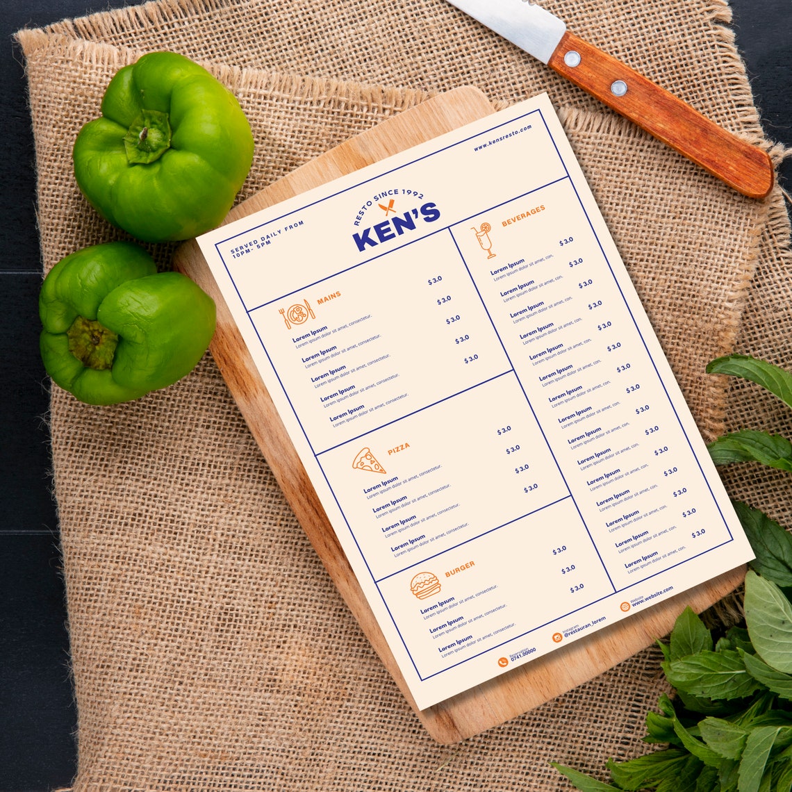 Restaurant Menu Book Menu Template Price List Minimal Menus Canva ...