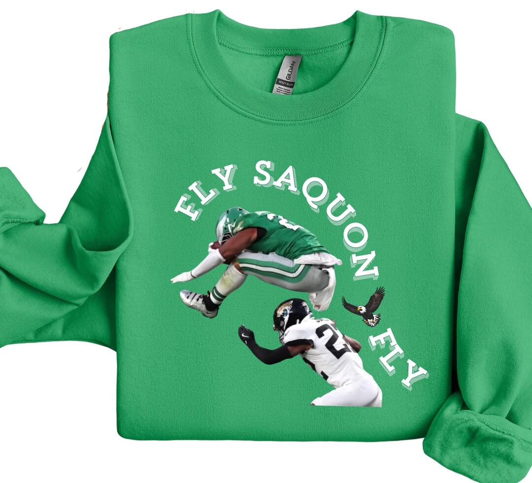 Saquon Barkley Philadelphia Eagles Sweatshirt With Backward Hurdle, NFL ...