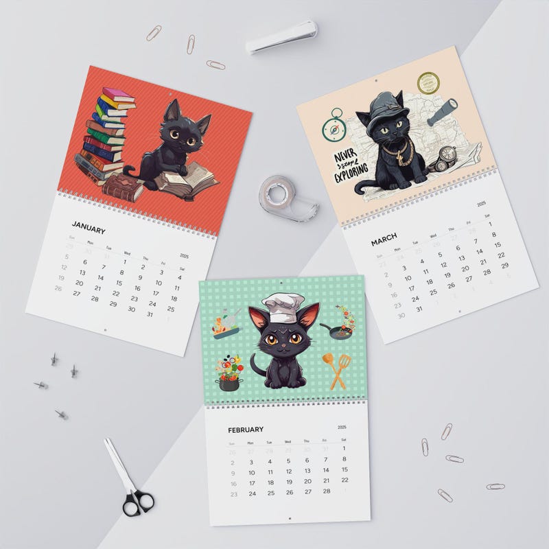 Cat Calendar - Etsy