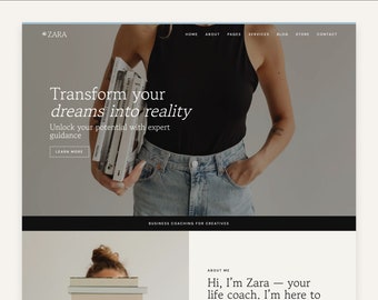 ISABELLA Feminine Blog Template Wordpress Theme for Bloggers - Etsy