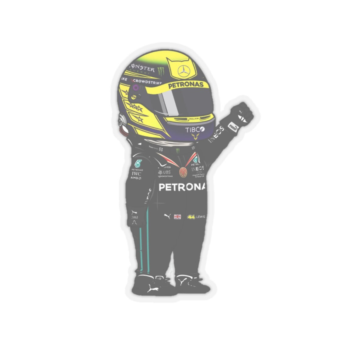 Lewis Hamilton Stickers 2x2 3x3 4x4 6x6 Transparent or White Print - Etsy