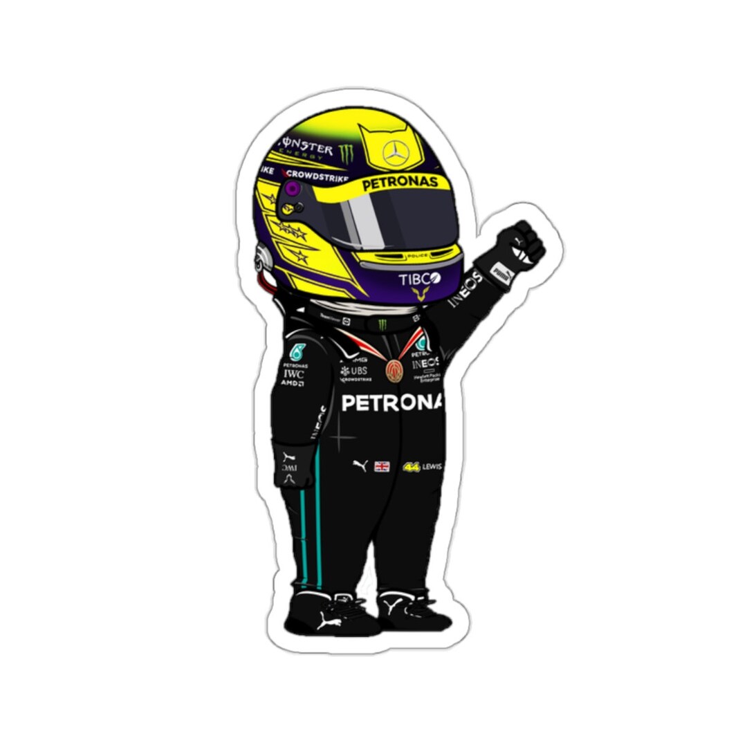 Lewis Hamilton Stickers 2x2 3x3 4x4 6x6 Transparent or White Print - Etsy