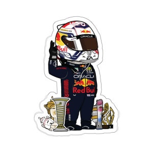 Max Verstappen 2023 World Champion Stickers 2x2 3x3 4x4 6x6 Transparent ...