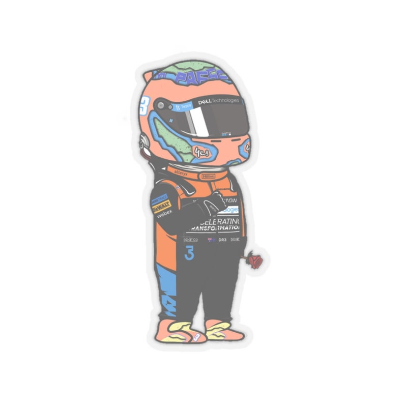 Daniel Ricciardio Cartoon Sticker 2x2 3x3 4x4 6x6 Transparent or White ...