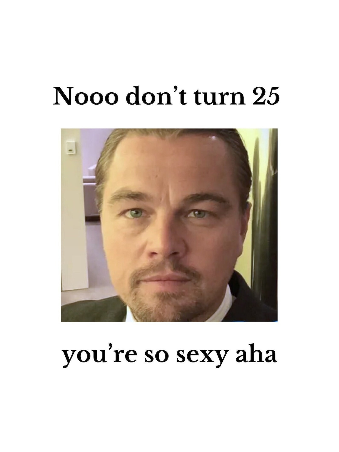 Printable Leonardo Dicaprio Birthday Meme 25th Birthday Meme Birthday ...