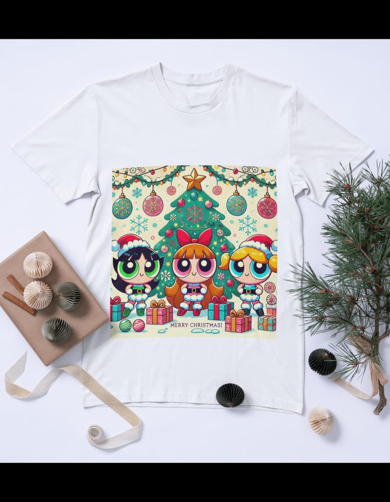 6-chrıstmas Themed Powerpuff Girls, Colorful Watercolor Powerpuff Girls ...