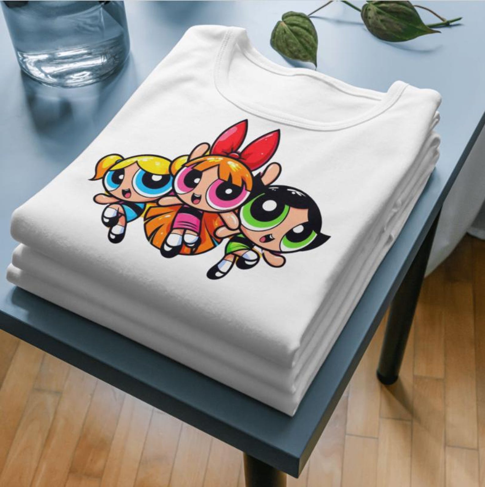 2 Colorful Powerpuff Girls Artwork Digital Print for Kids Room Decor ...