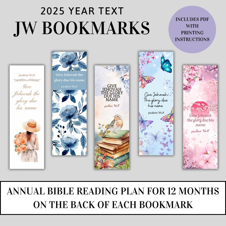 JW Bookmarks 2025 Year Text | JW Gift | Pioneer Gift | Baptism Gift ...