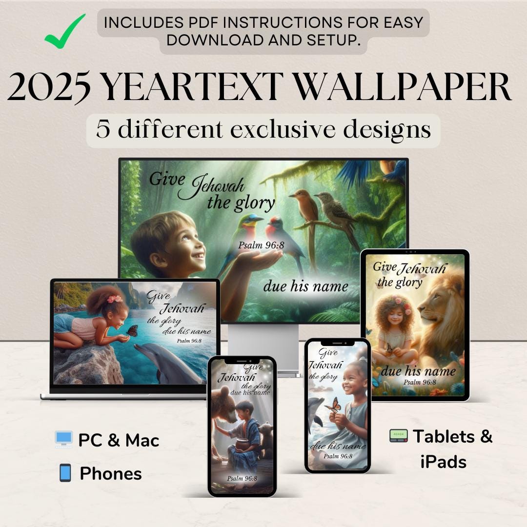 JW Wallpapers | 2025 Text of the Year | "give Jehovah the Glory Due His ...