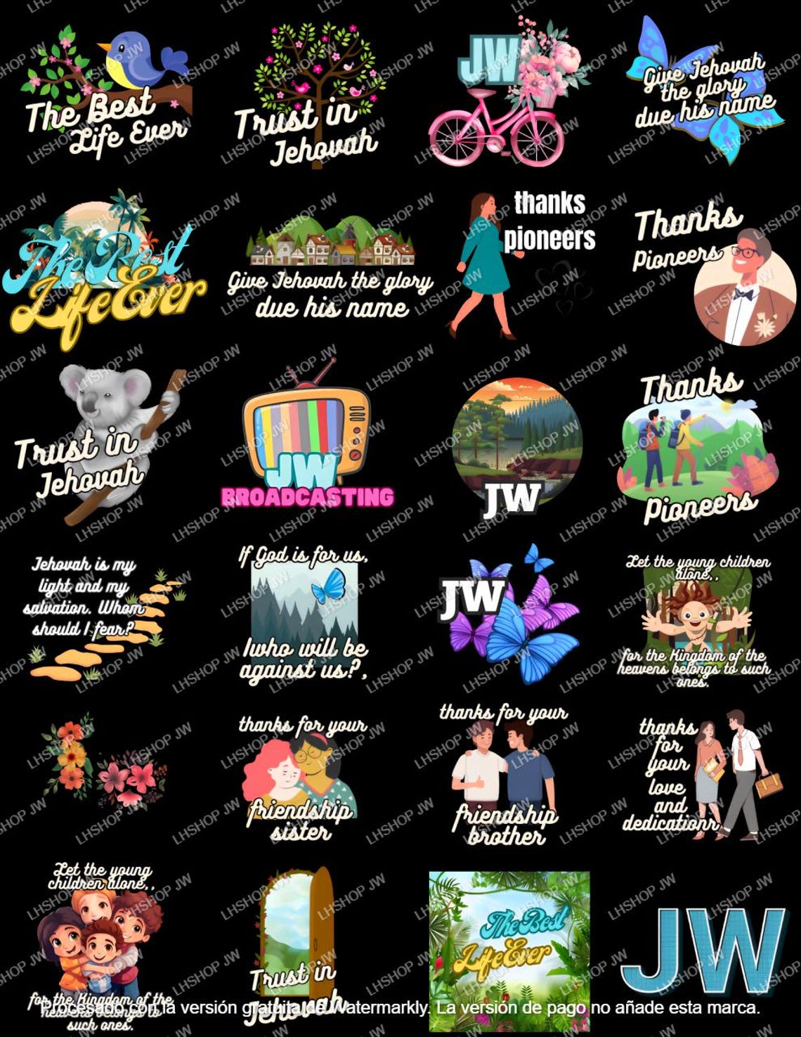 JW Sticker Sheet for Jehovah's Witnesses | Digital Gift for Pioneers ...