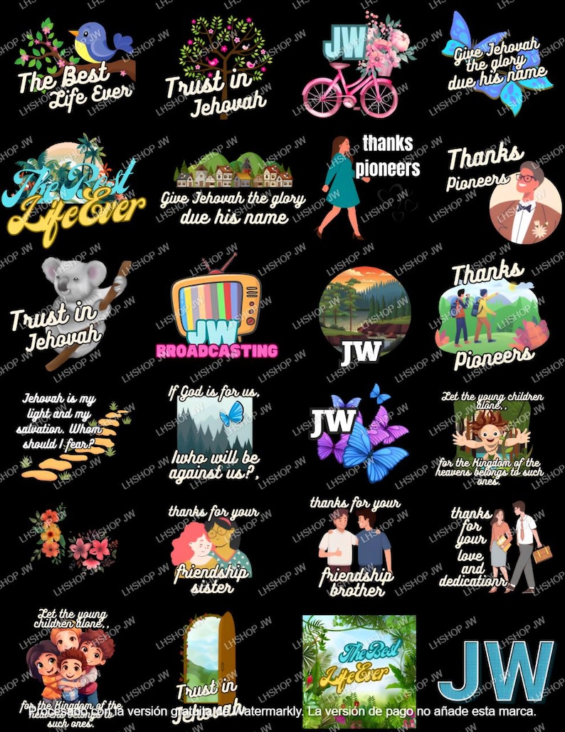 JW Sticker Sheet for Jehovah's Witnesses | Digital Gift for Pioneers ...