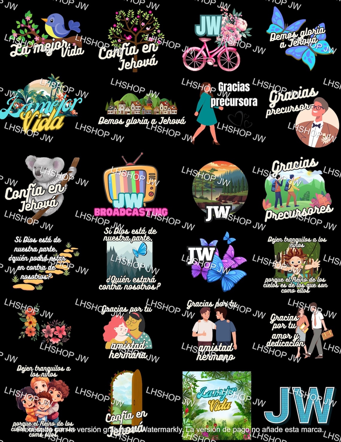 JW Hoja De Stickers Para Testigos De Jehová En Español | Regalo Digital ...