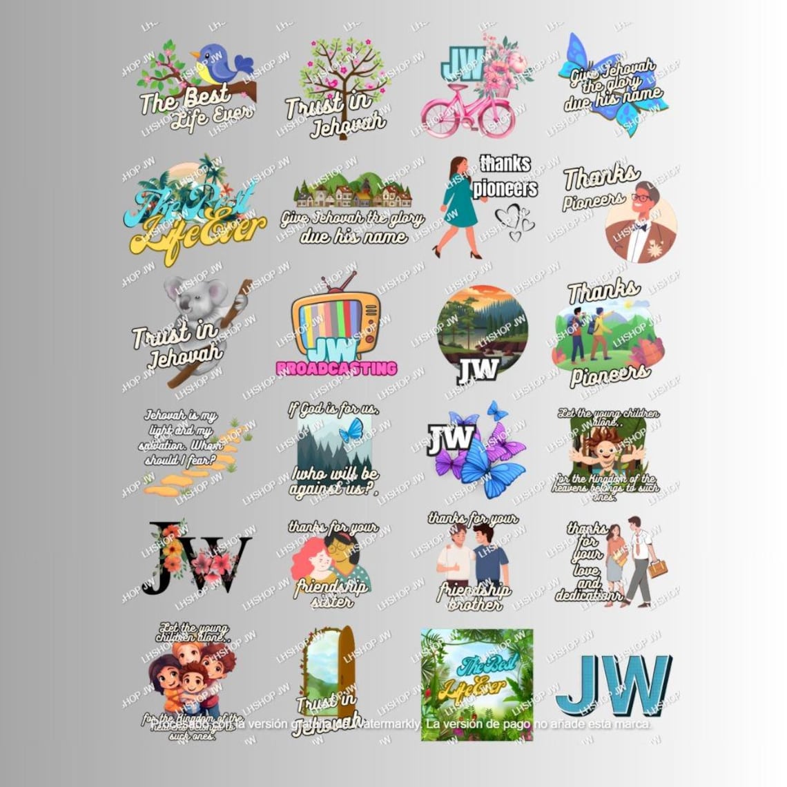 JW Sticker Sheet for Jehovah's Witnesses | Digital Gift for Pioneers ...