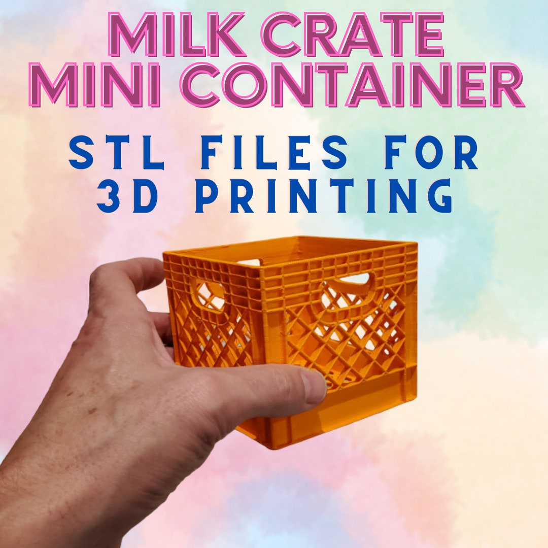 Mini Container, Milk Crate, STL File 3D, Digital Download, 3D Printing ...