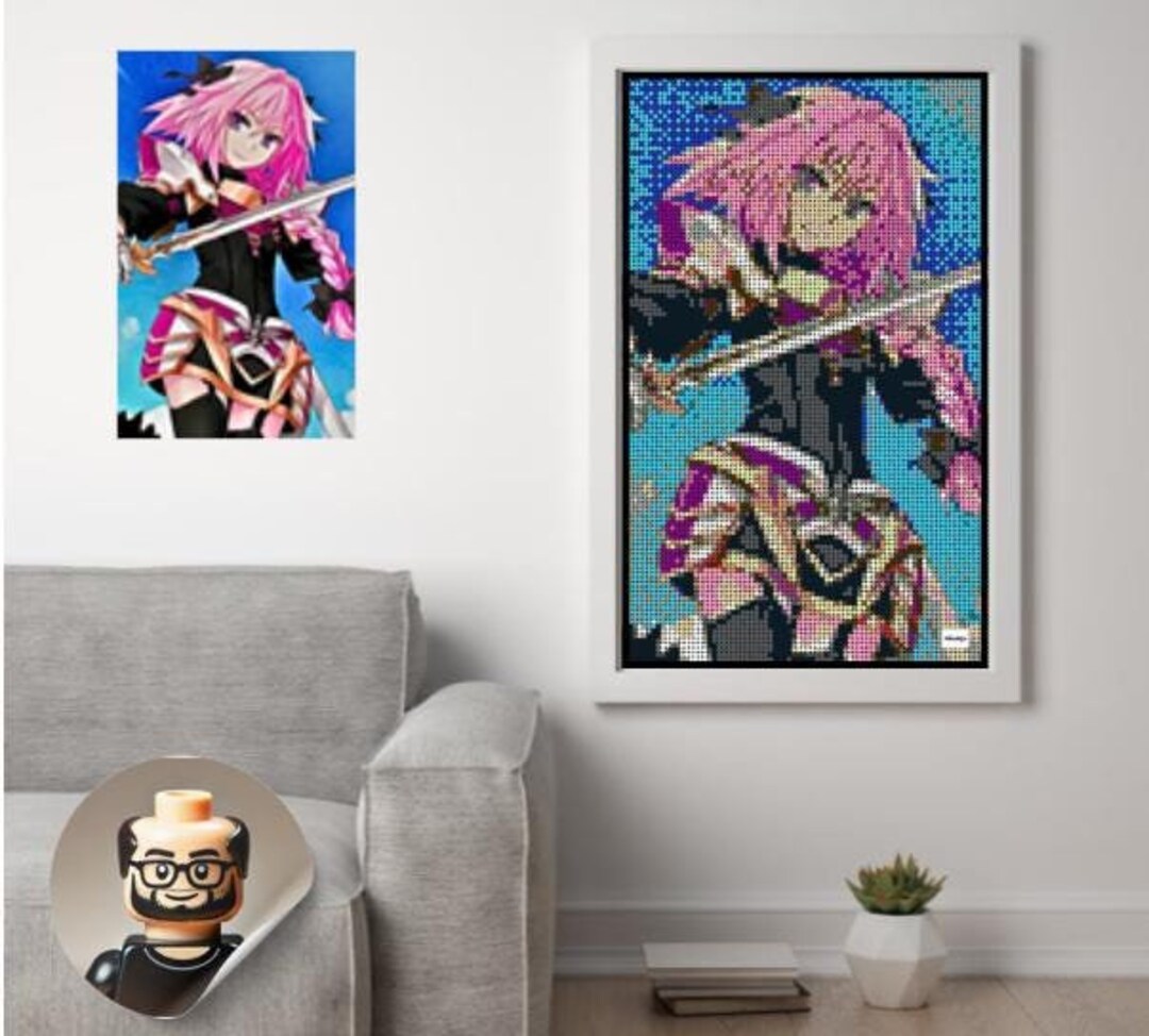Portrait of Astolfo Made With Lego Compatible Bricks - Etsy