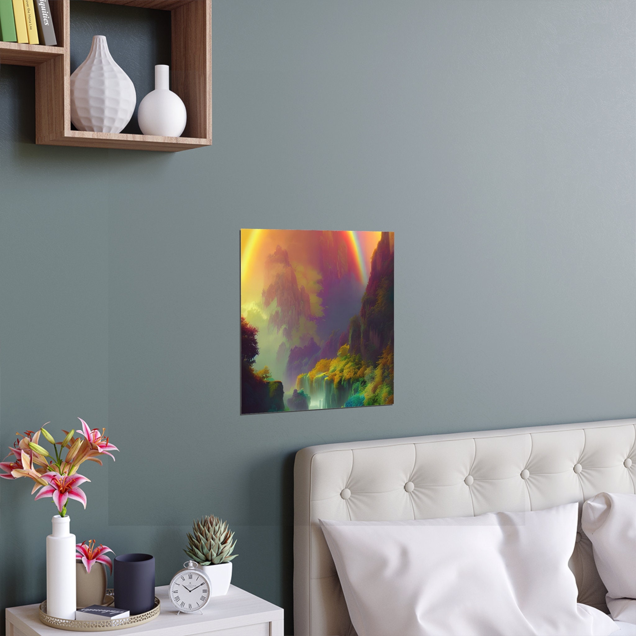 Enchanted Forest: A Rainbow Fantasy World Satisfying Poster Indoor ...