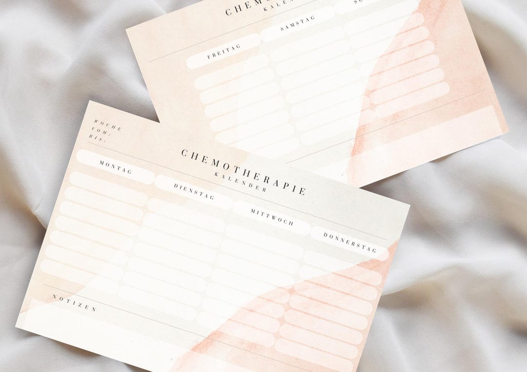 Calendar Chemotherapy Planner, Health, Tracker, Journal, Organization ...