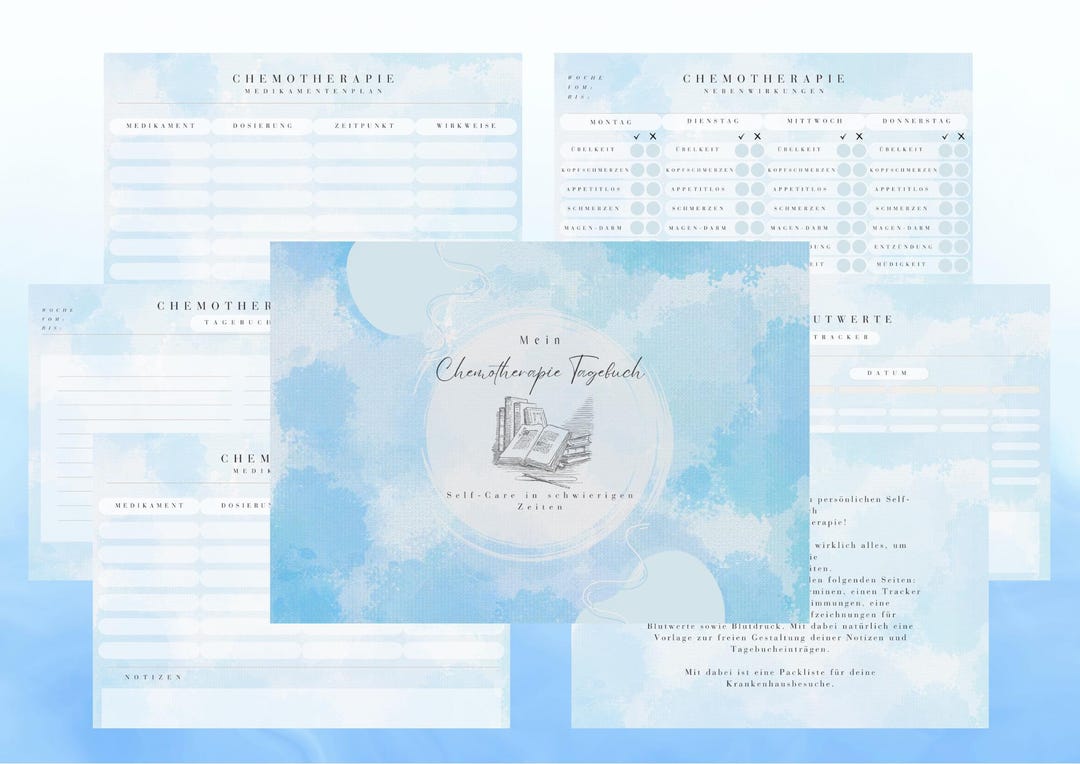 Chemotherapy Diary Chemo Tracker Therapy Plan Chemo Tips Chemo Gift ...