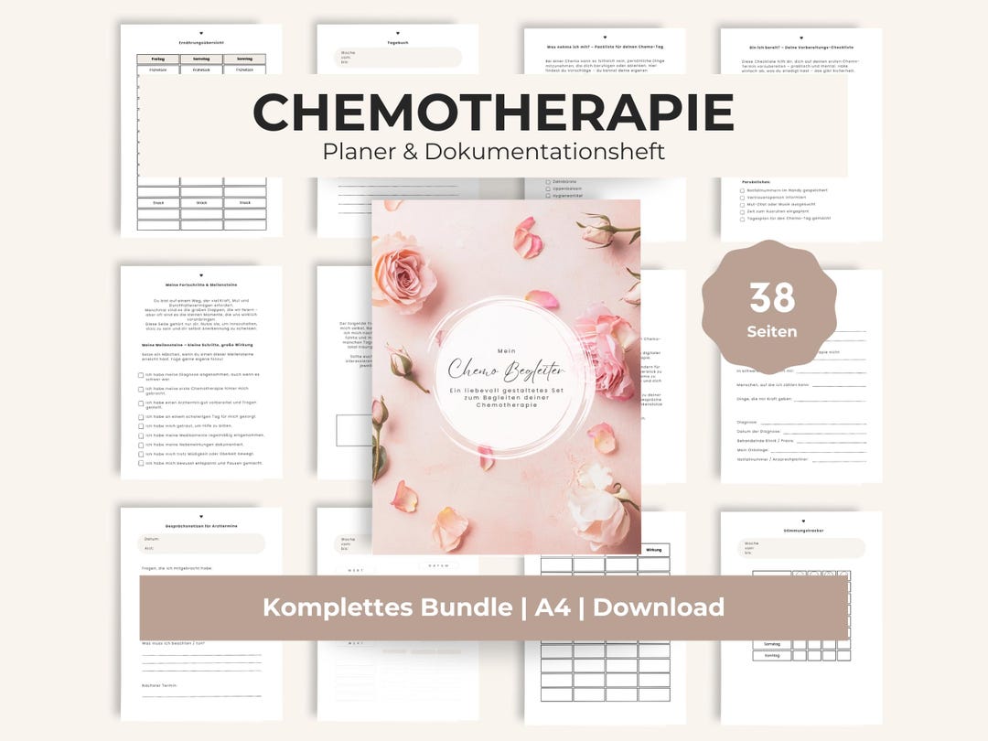 Chemotherapy Planner & Diary | Therapy Documentation | Side Effect ...