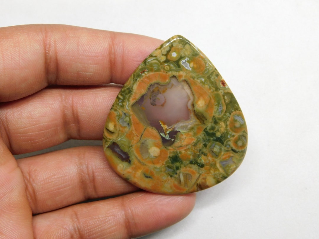 Natural Rhyolite Rainforest Jasper Gemstone, Handmade Rhyolite Jasper ...
