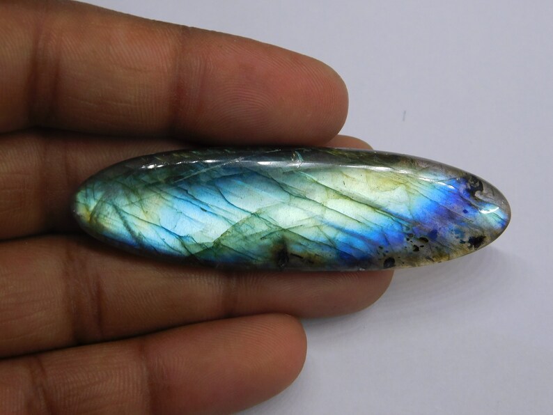 Rare Natural Labradorite Loose Stone, Blue Flashy Labradorite Cabochon ...