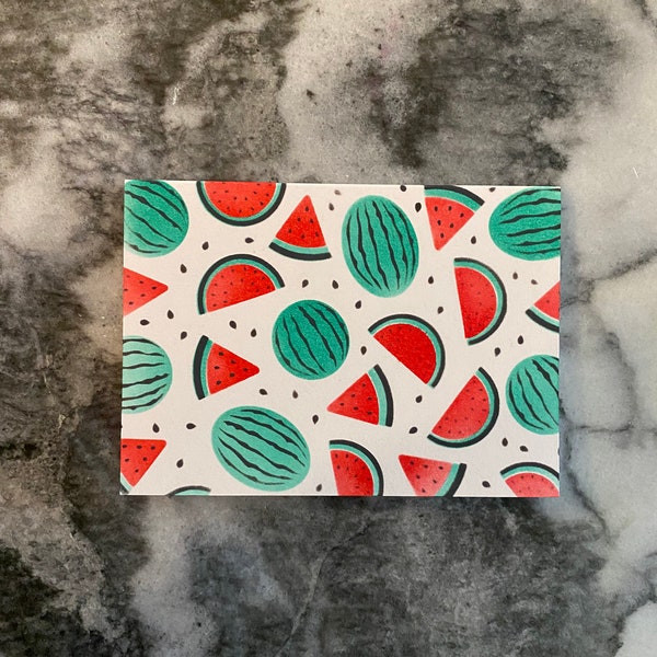 Watermelon Card - Etsy