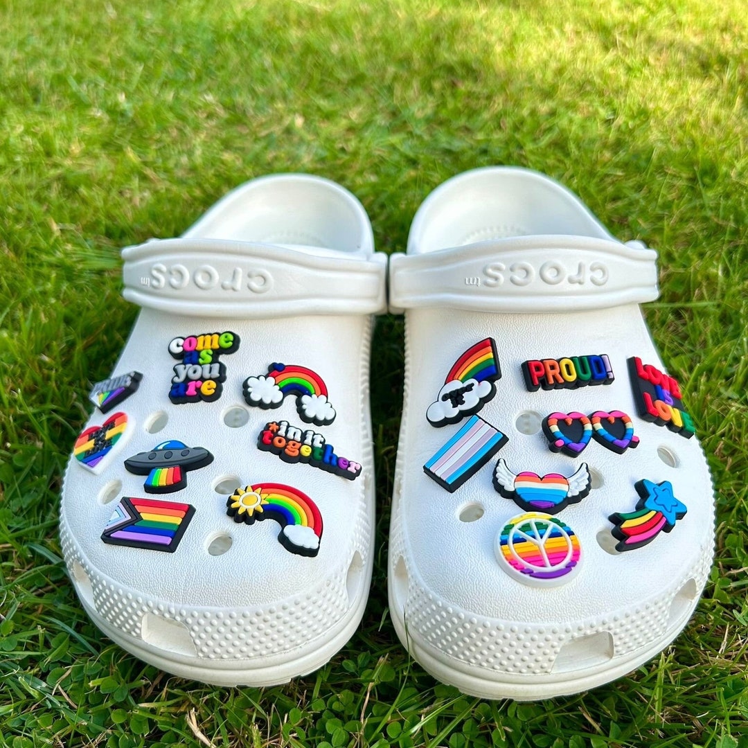 LGBT Pride Crocs Clogs Charms Shoe Clips Jibbitz Queer Gay Lesbian ...