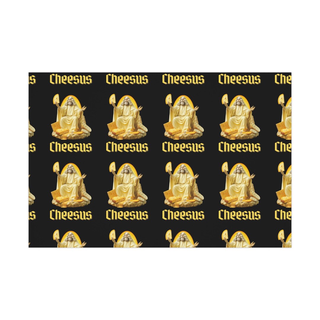 Cheesus Gift Wrap Paper Cheese Jesus Funny Christmas Xmas - Etsy