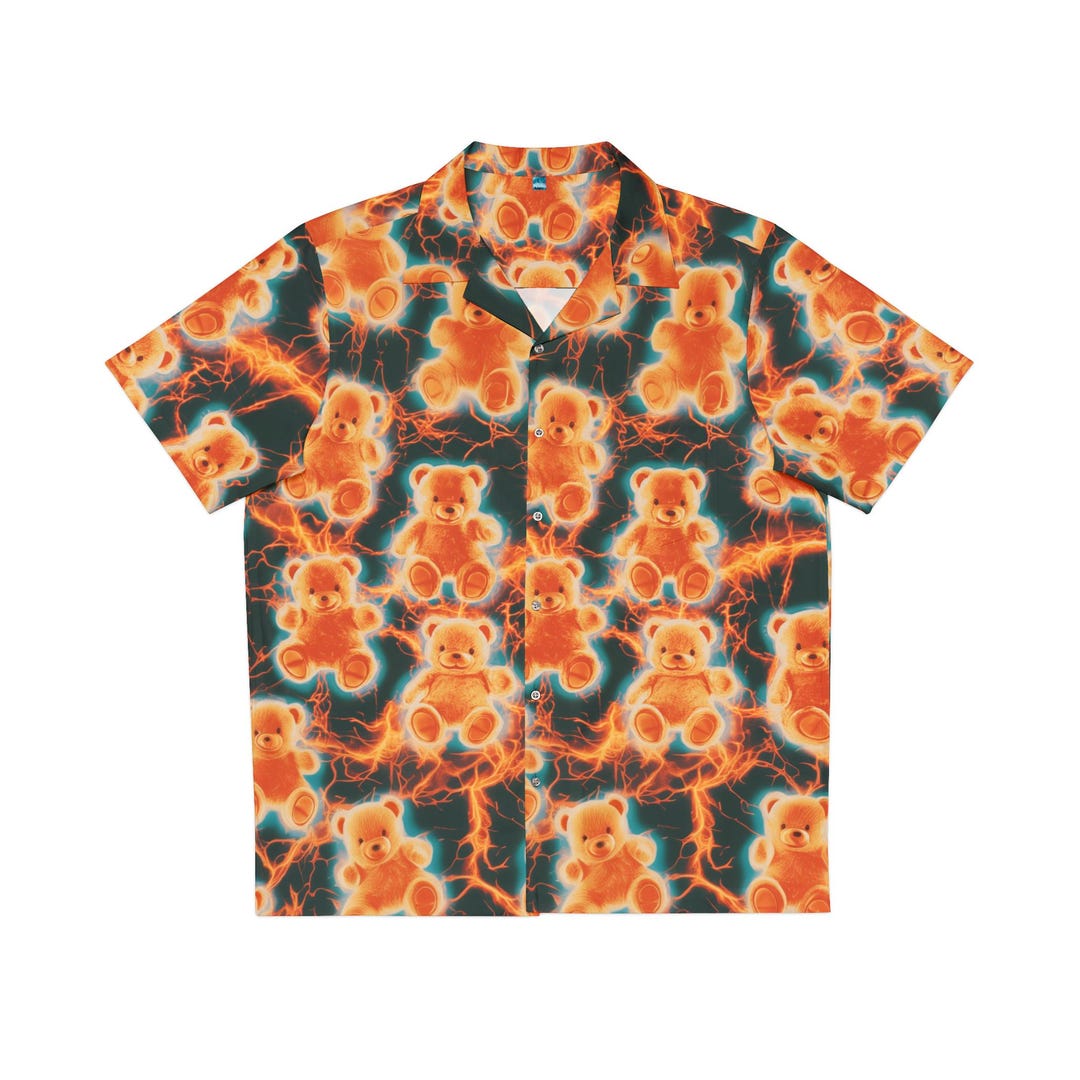 Teddy Bear Men's Hawaiian Shirt - Etsy