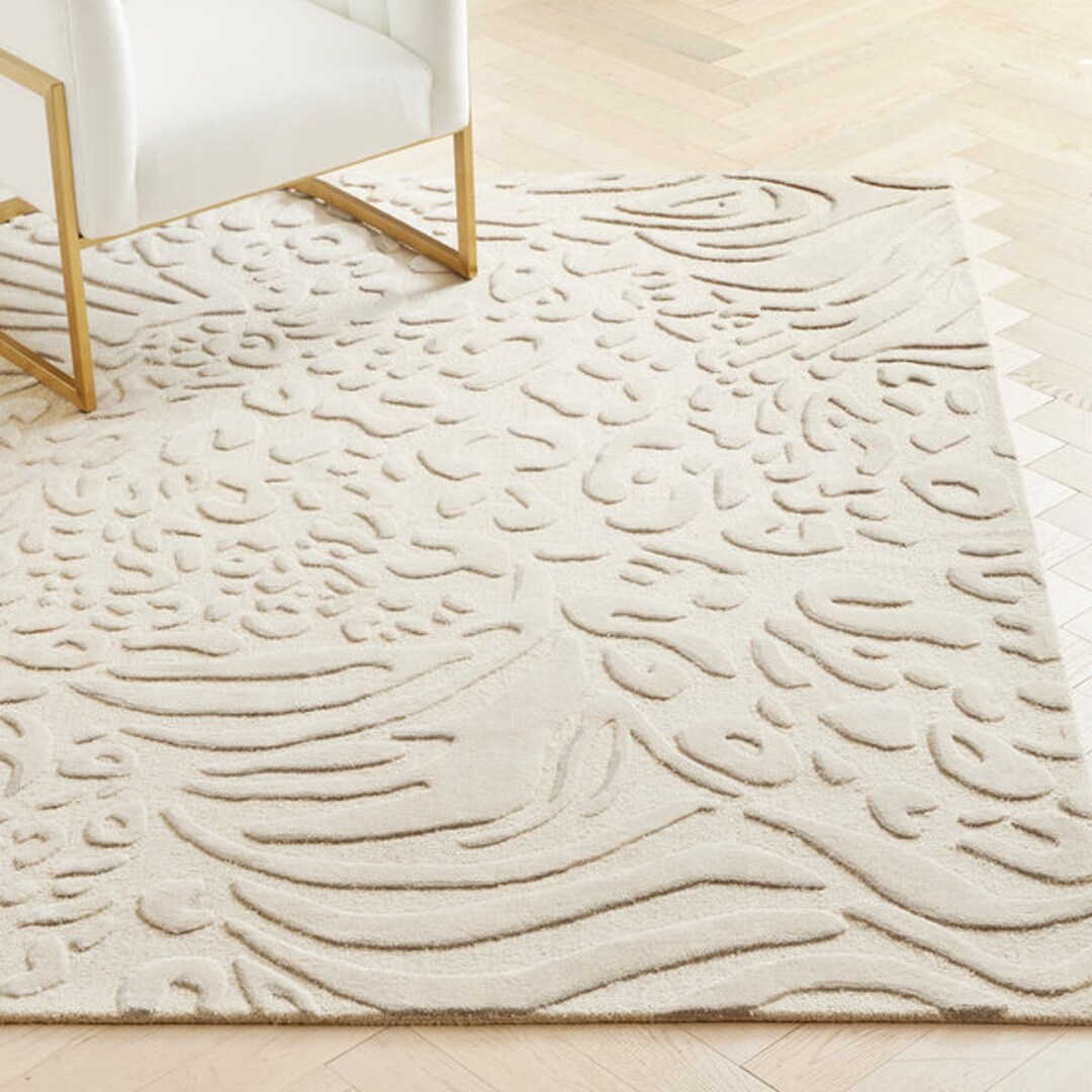 New Zealand Wool Hand Tufted Area Rug Premium Collection Loop and Cut ...