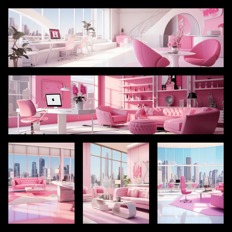 Mundo de Barbie / Fondo de zoom / Telón de fondo / Telón de fondo ...