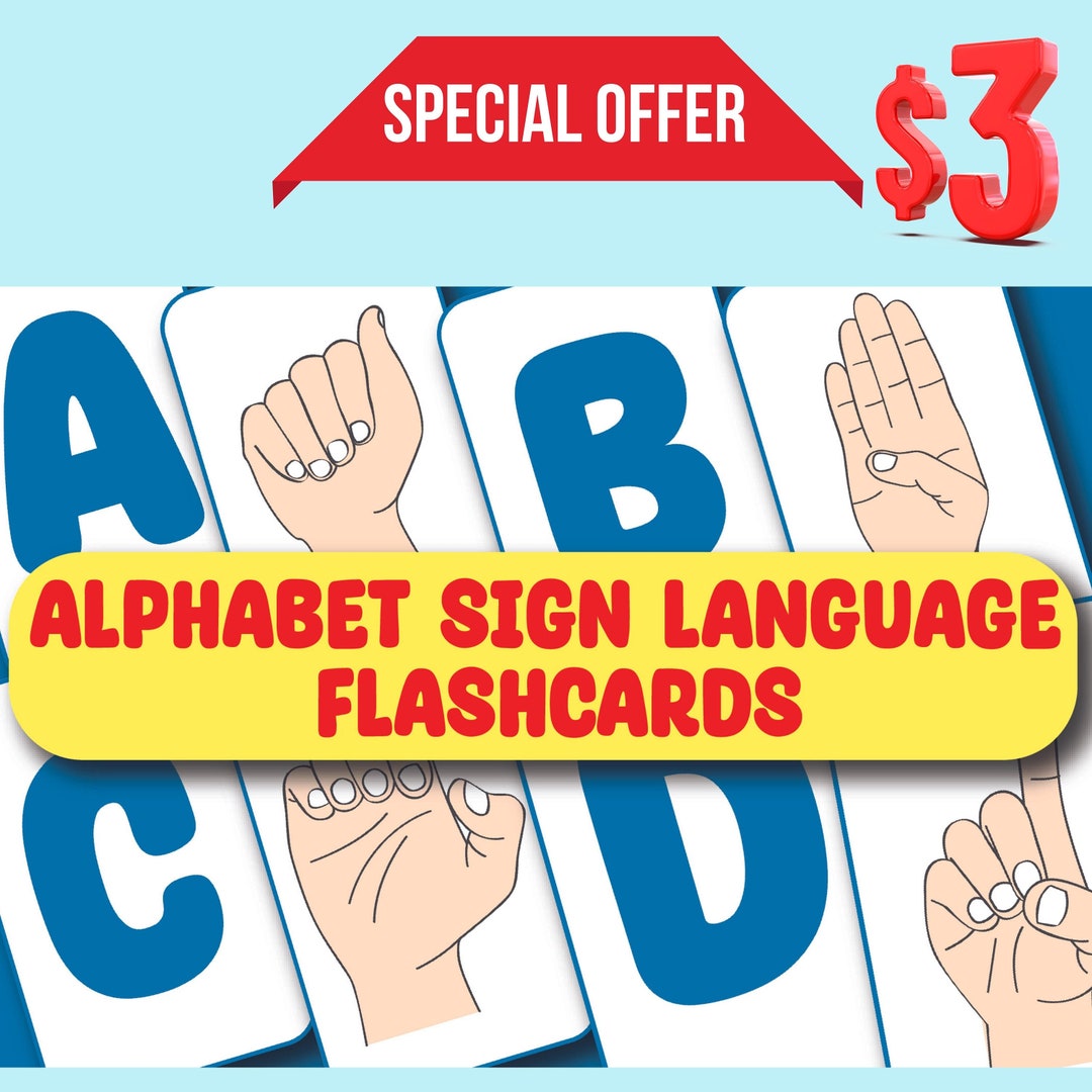 ASL american Sign Language Alphabet Posters Sign Language - Etsy