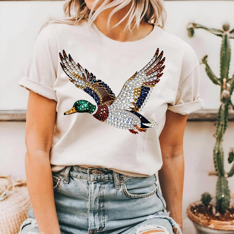 Faux Rhinestone Mallard Duck Png Bundle , Digital Design, Sublimation ...