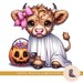 Cute Highland Cow Ghost Png, Halloween Png, Ghost Png, Bougie Png ...