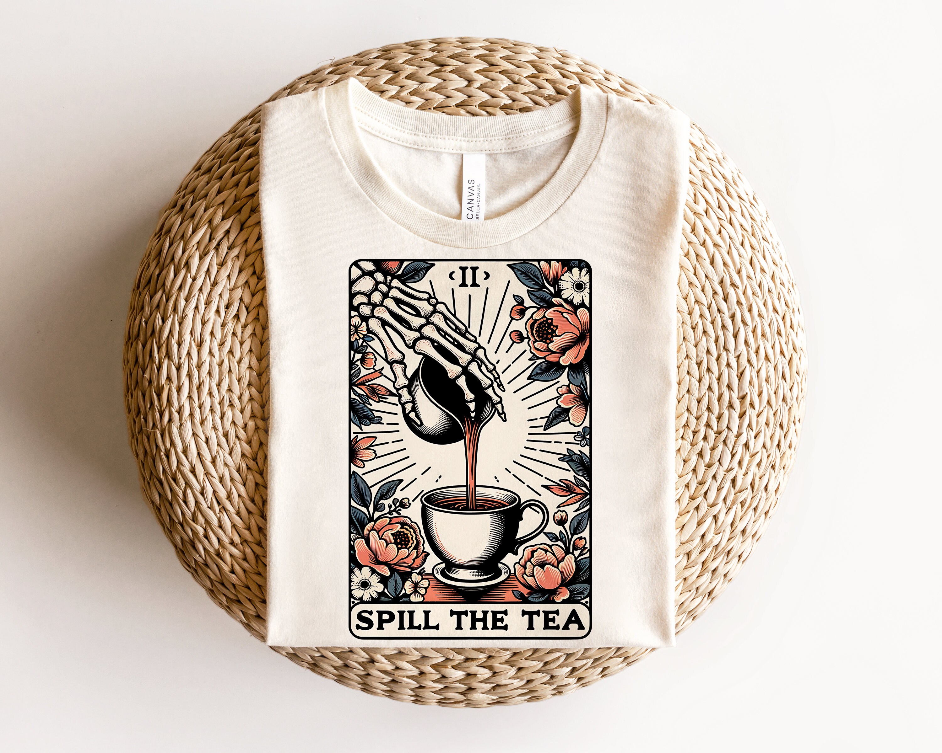 Spill the Tea Tarot Card PNG, Funny Sublimation Design, Popular T-shirt ...