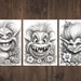 33 Grayscale Trolls Coloring Book Set Printable Adult Coloring Pages ...