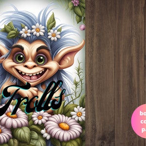 33 Grayscale Trolls Coloring Book Set Printable Adult Coloring Pages ...