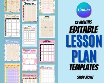 Editable Lesson Plan Templates for Teachers, Lesson Plan Templates for ...