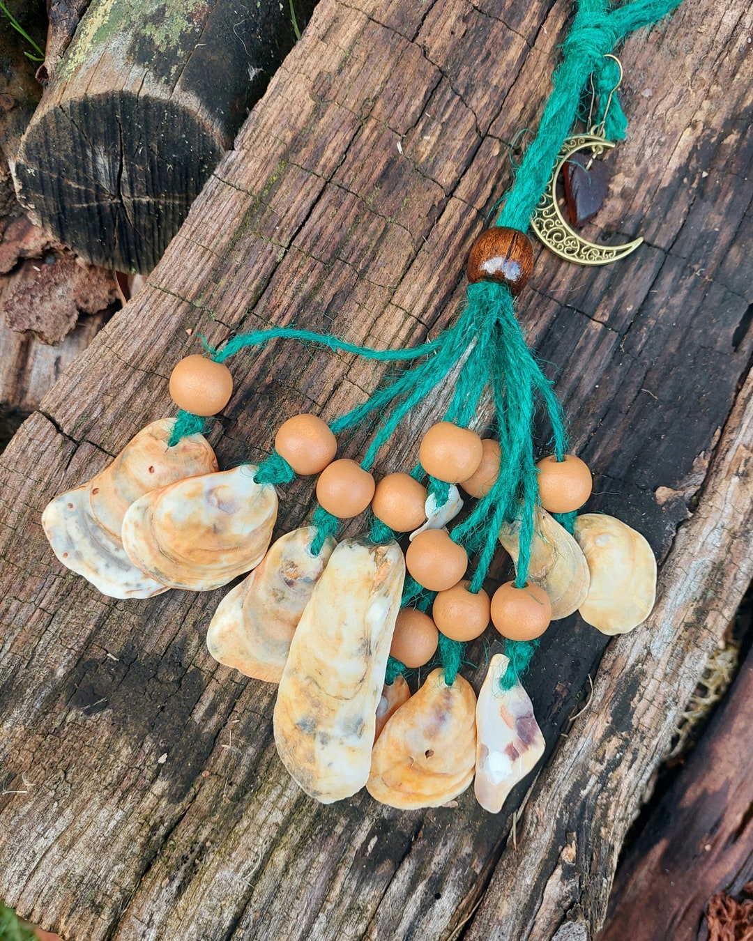 Seashell Jute Bottle Tassel - Genuine NJ Shore Beachcombing Finds ...