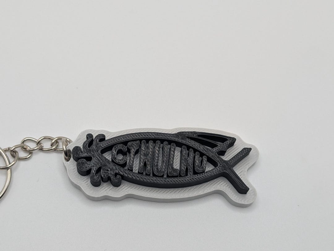 Cthulhu Fish Keychain *two Sizes Available!* - Etsy