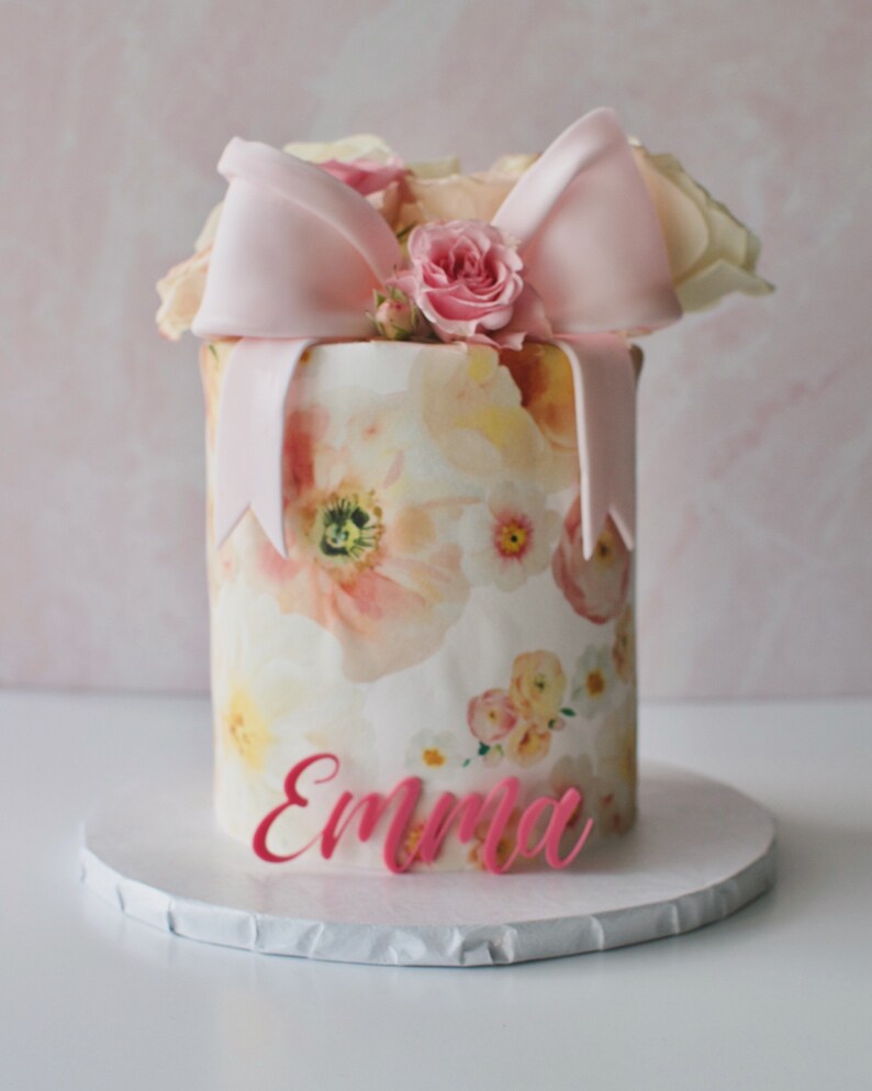 Custom Name Acrylic Cake Topper | Personalized Name Charm | Custom Cake ...